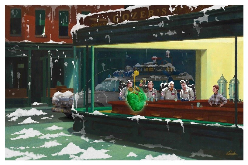 Nighthawks Star Wars Kunstkarte Von Edward Hopper | Galerie