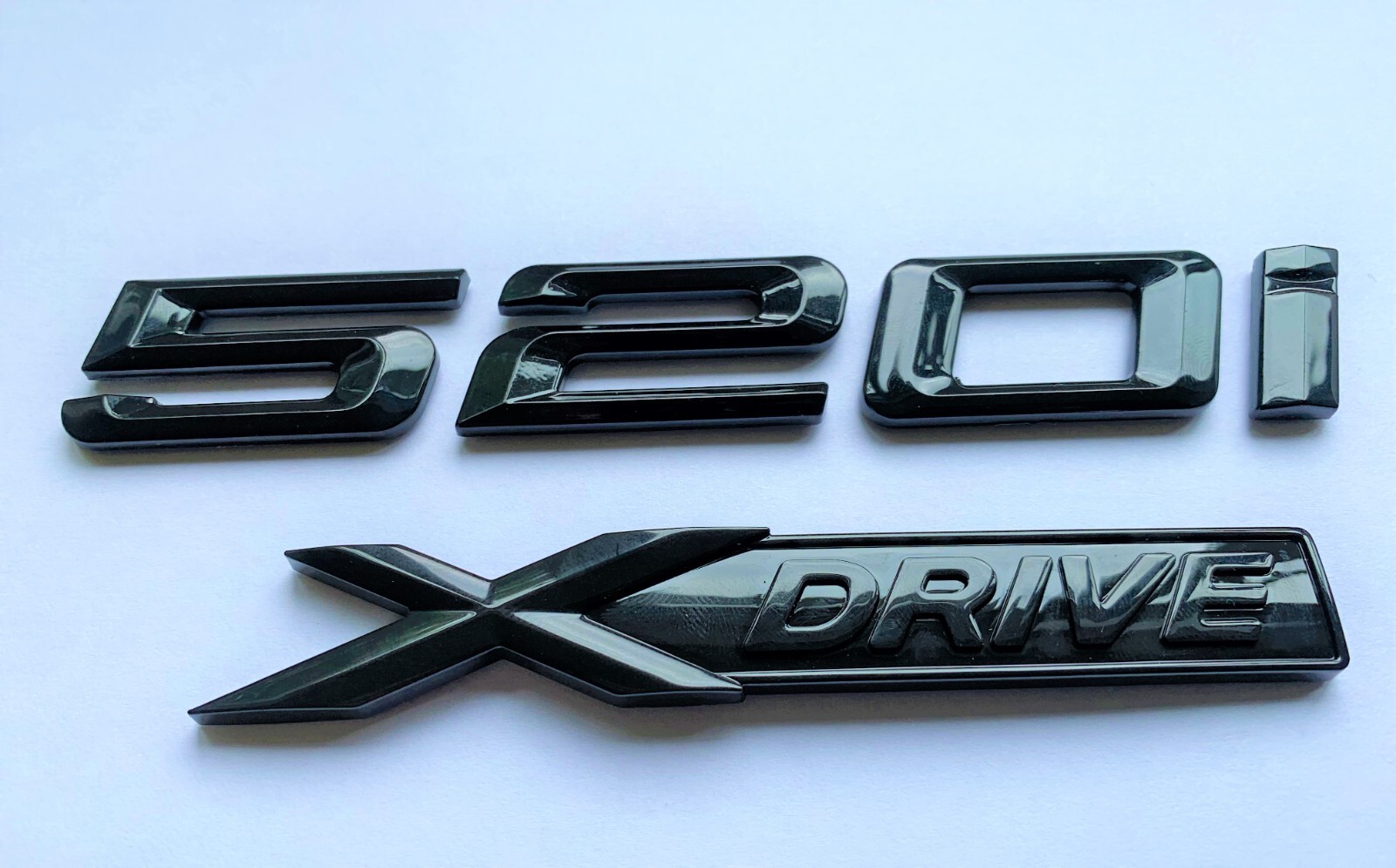 Gloss Black 520i X Drive Tailgate Boot Badge Logo FITS BMW F10 F11 G30 ...
