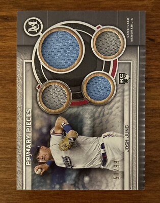 2023 Topps Museum Collection Josh Jung Texas Rangers Rookie Patch Card ...