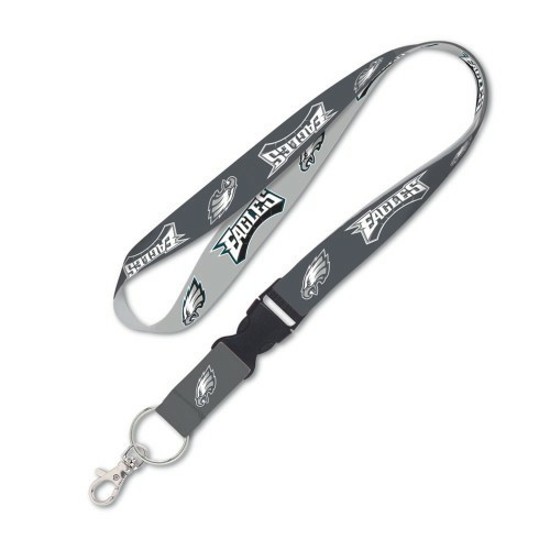 PHILADELPHIA EAGLES LANYARD KEY CHAIN W/ DETACHABLE BUCKLE 1" WIDTH 22 ...