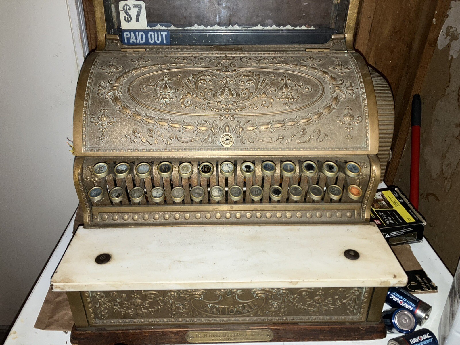 Stunning 1907 Antique Solid Bronze/Red Brass National Cash Register ...