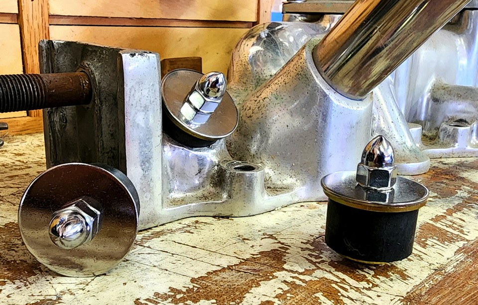 Chrome 8BA Flathead Ford Intake Manifold Plugs 1949-1953 V8 239 Hot Rod ...