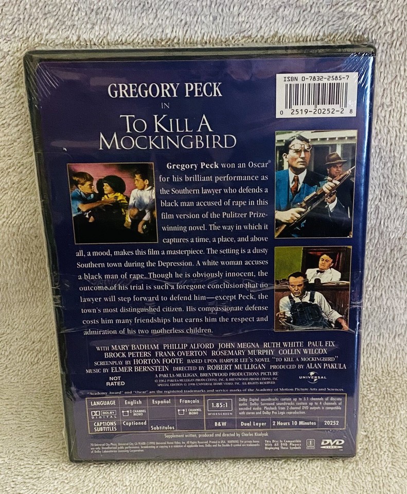 To Kill a Mockingbird 1962 (DVD, 1998, WS, Collectors Edition) Gregory ...