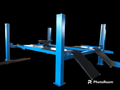4 POST 5500 KG CAR LIFT RAMP HOIST ALSO CAN BE USED FOR WHEEL ALIGNMENT ...