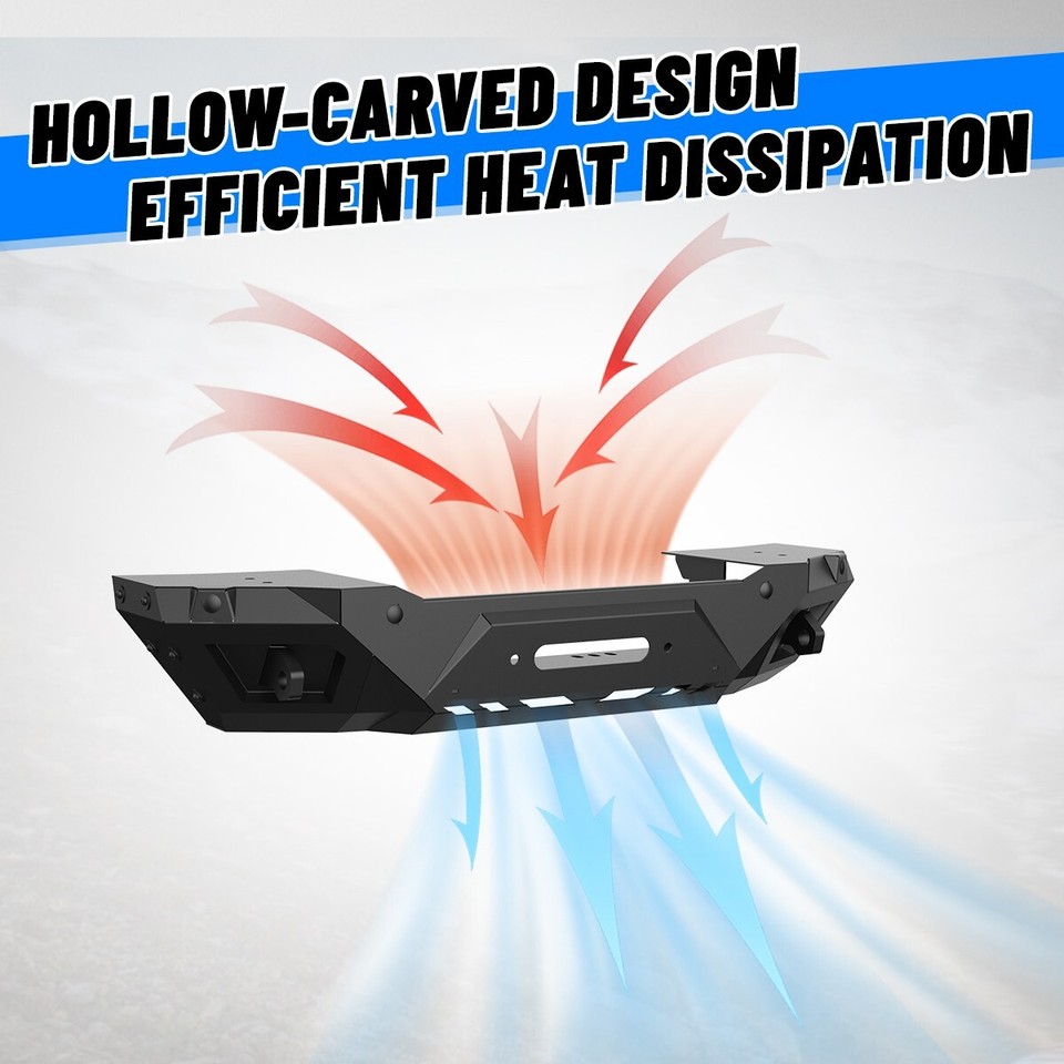 Front Bumper W/D-ring Mounts Fit For Ford Bronco 2021-2025 Off-Road ...