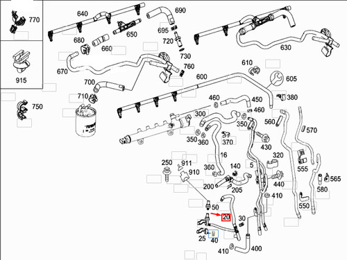 NEW MERCEDES-BENZ C W205 FUEL HOSE A6510703981 ORIGINAL | eBay