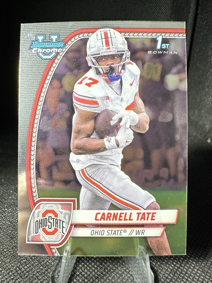 Carnell Tate RC 2024 Bowman Chrome U 1st Ohio State #39!! | eBay