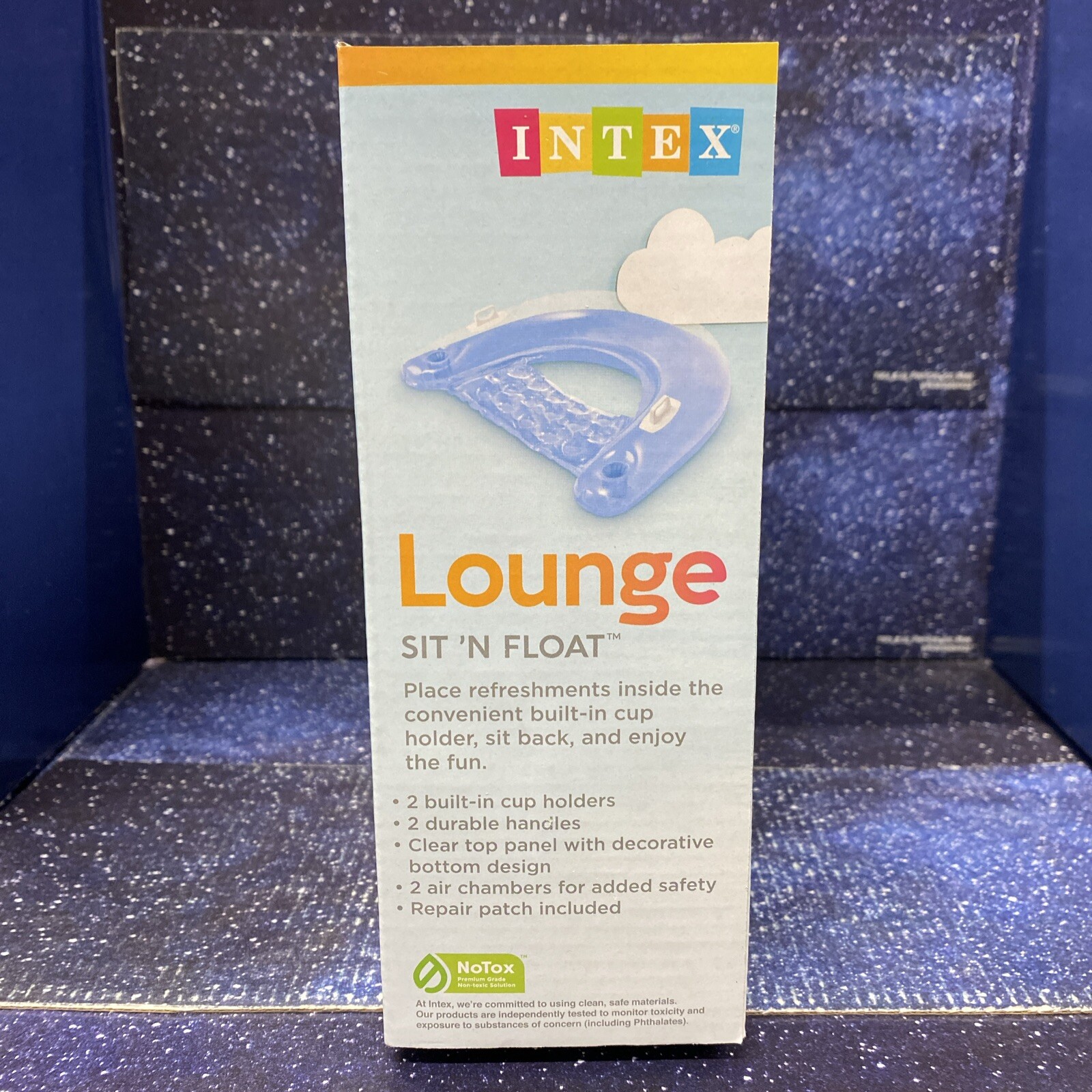 INTEX Sit 'N Float Inflatable Floating Swimming Pool Adult Lounge Chair ...