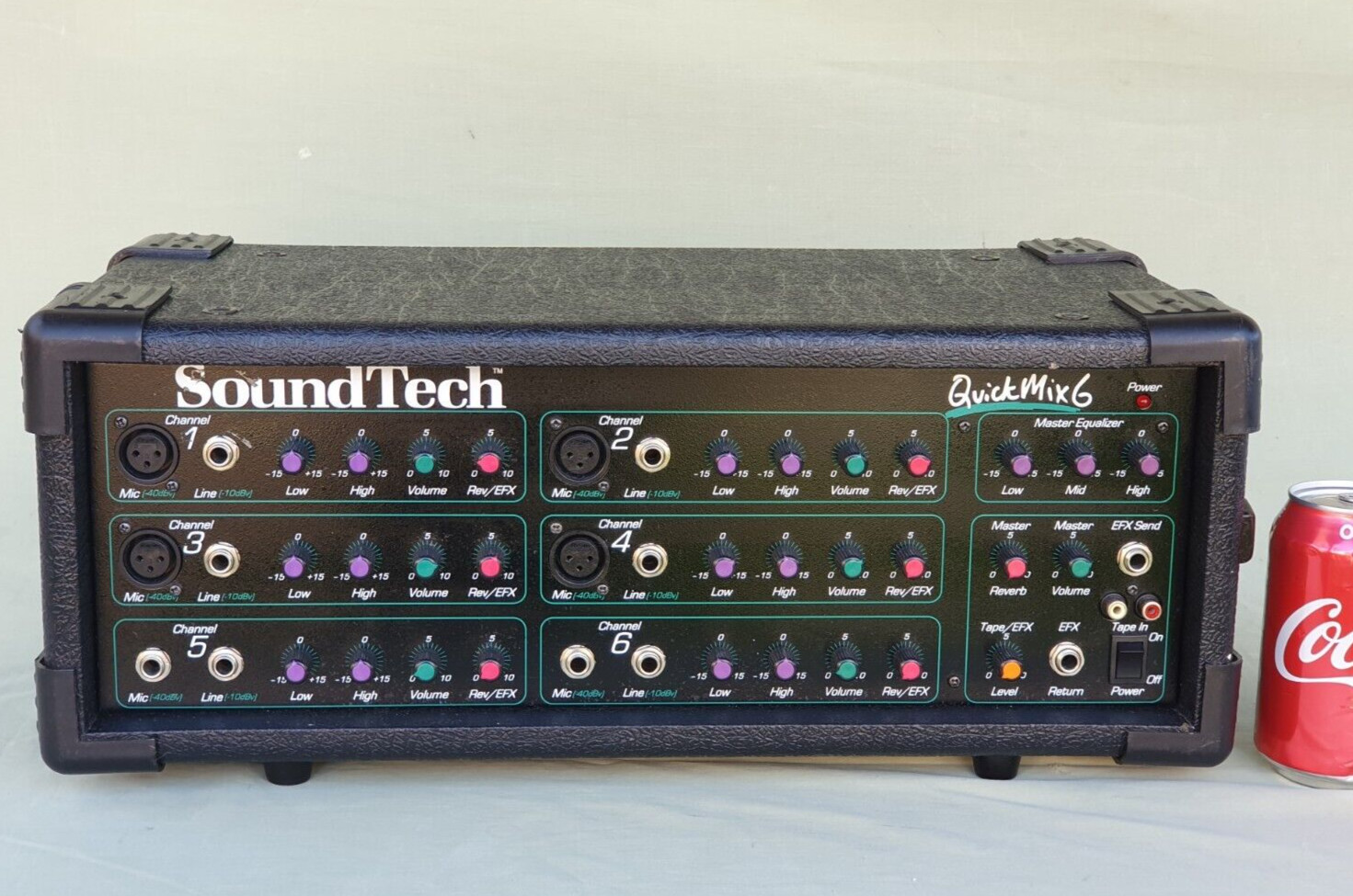 Vintage Soundtech Quickmix 6 QM6 PA Bühne Analog Mixer 100 W Verstärker ...