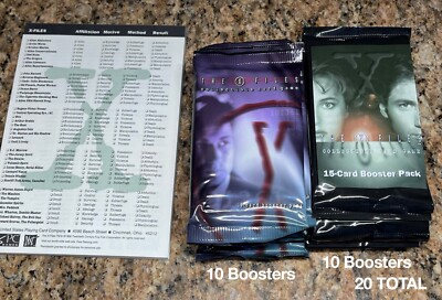 (20) x THE X-FILES COLLECTIBLE CARD GAME BOOSTER PACKS PLUS GAME ...