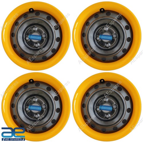 4 Pcs New Wheel Hub Caps Cover Trim Plastic Yellow 16" For Cars ...