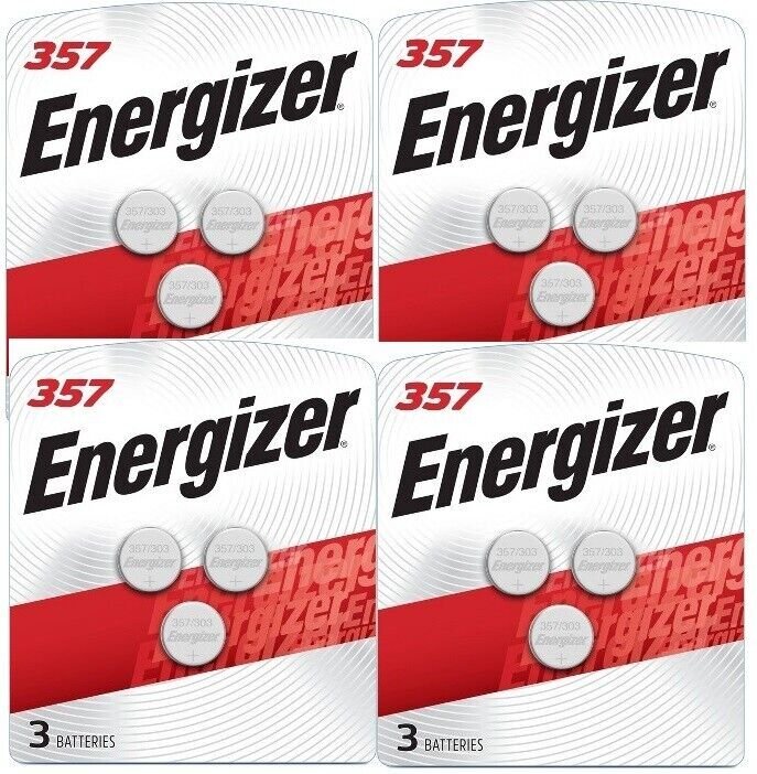 Energizer 357/303 Silver Oxide Coin Cell Batteries SR44SW 5 Pack USA ...