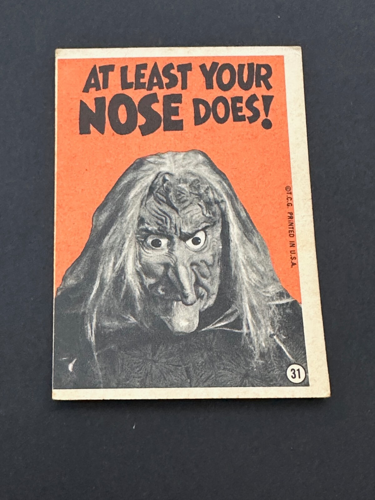 Topps 1965 Monster Greeting Trading Card #31 Robert Crumb At Least Your ...