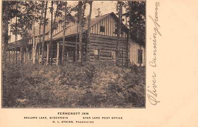 Ballard Lake Wisconsin Star Lake Post Office, Sepia Tone Lithograph PC ...