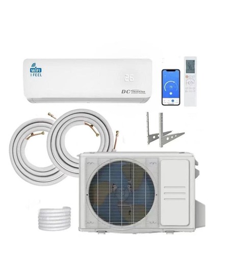 18000 BTU Air Conditioner Wall Split R32 WiFi Made BY AUX 5 in 1 Heater ...