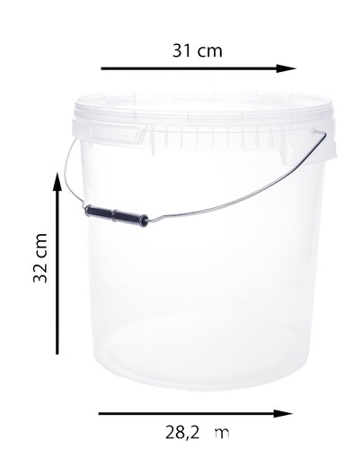 Eimer mit Deckel 0,5 0,6 1 3 5 10 20 30 L Liter Leereimer Kübel ...