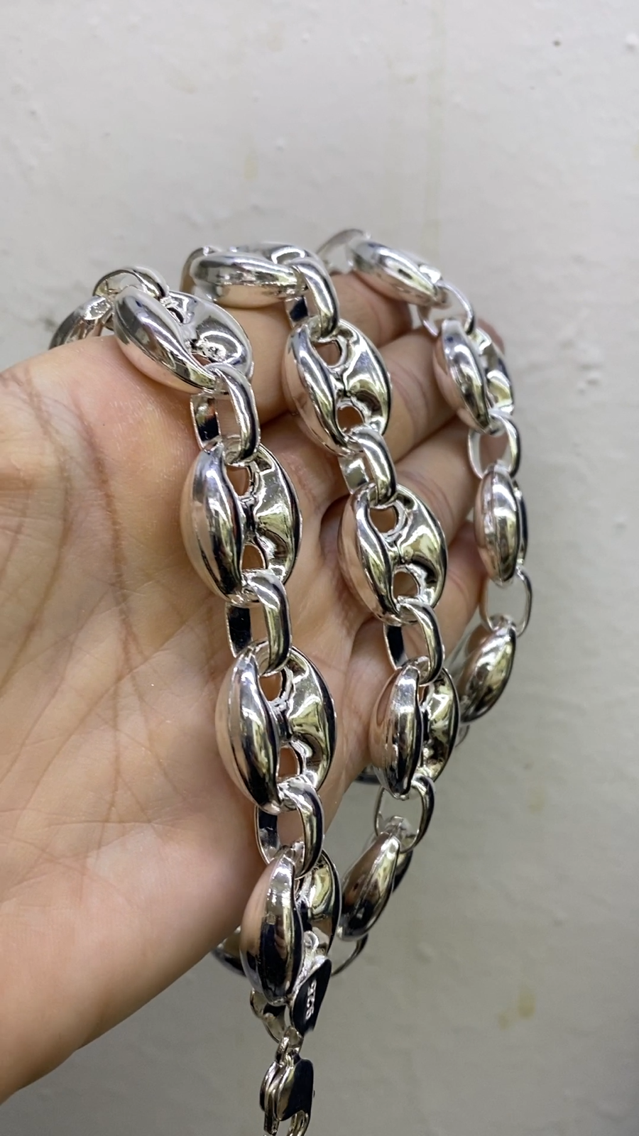 Mens Puffed Mariner Link Chains Necklaces 925 Sterling Silver 28Inch ...