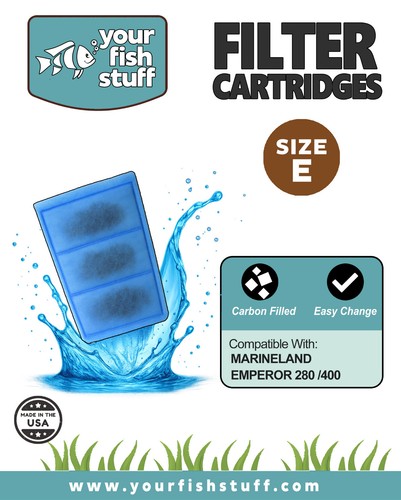 Marineland Emperor 280/400-Size E Filter Cartridges YFS Filled ...