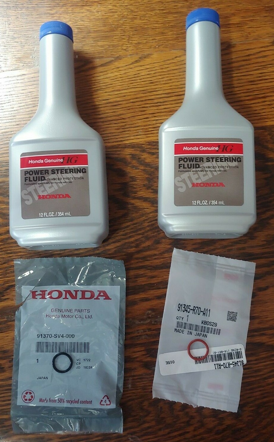 08-12 HONDA ACURA OEM Power Steering Fluid WITH Pump O-Rings 4pc Reseal ...