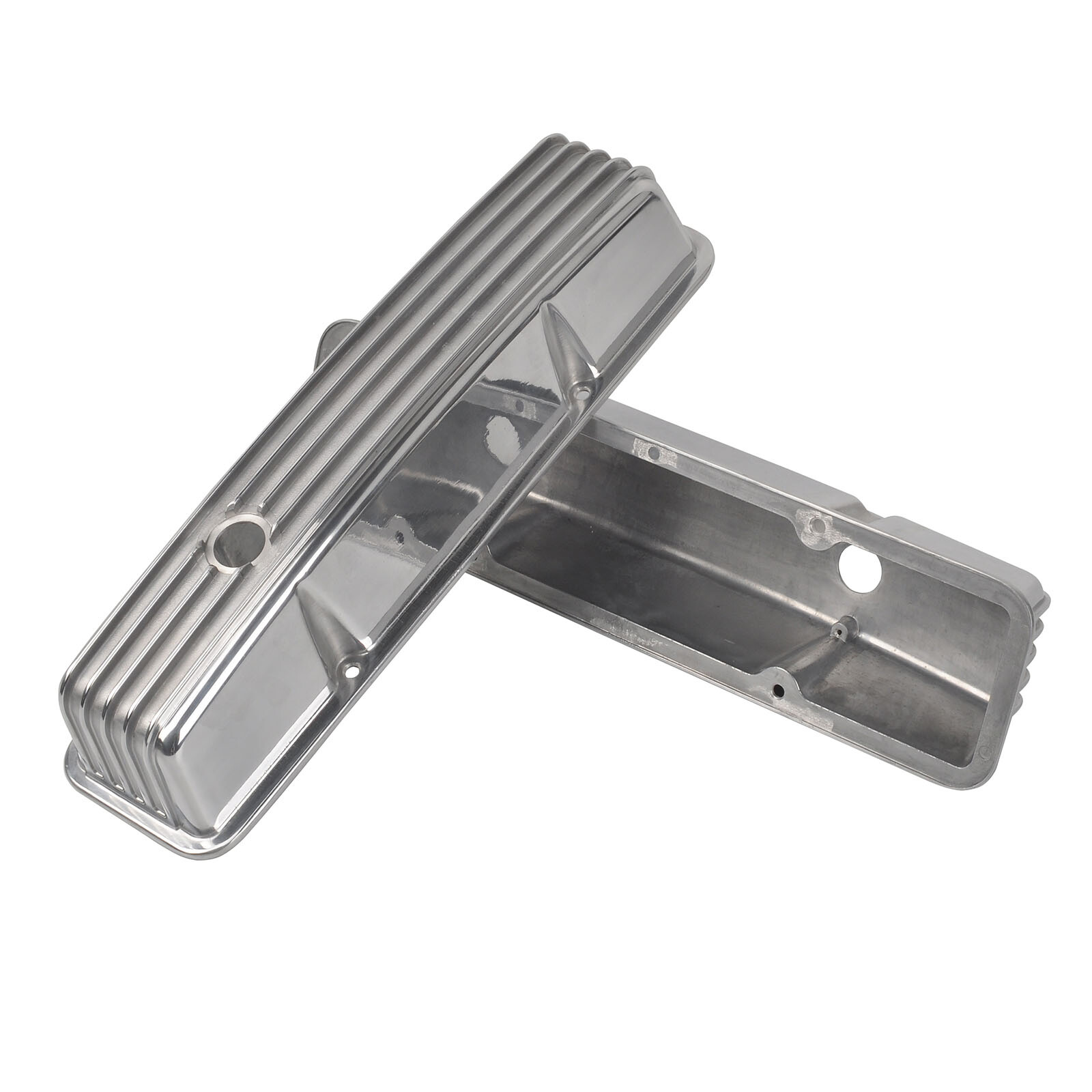 For SBC Small Block Chevy 350 58-86 Aluminum Polished Finned Tall Valve ...