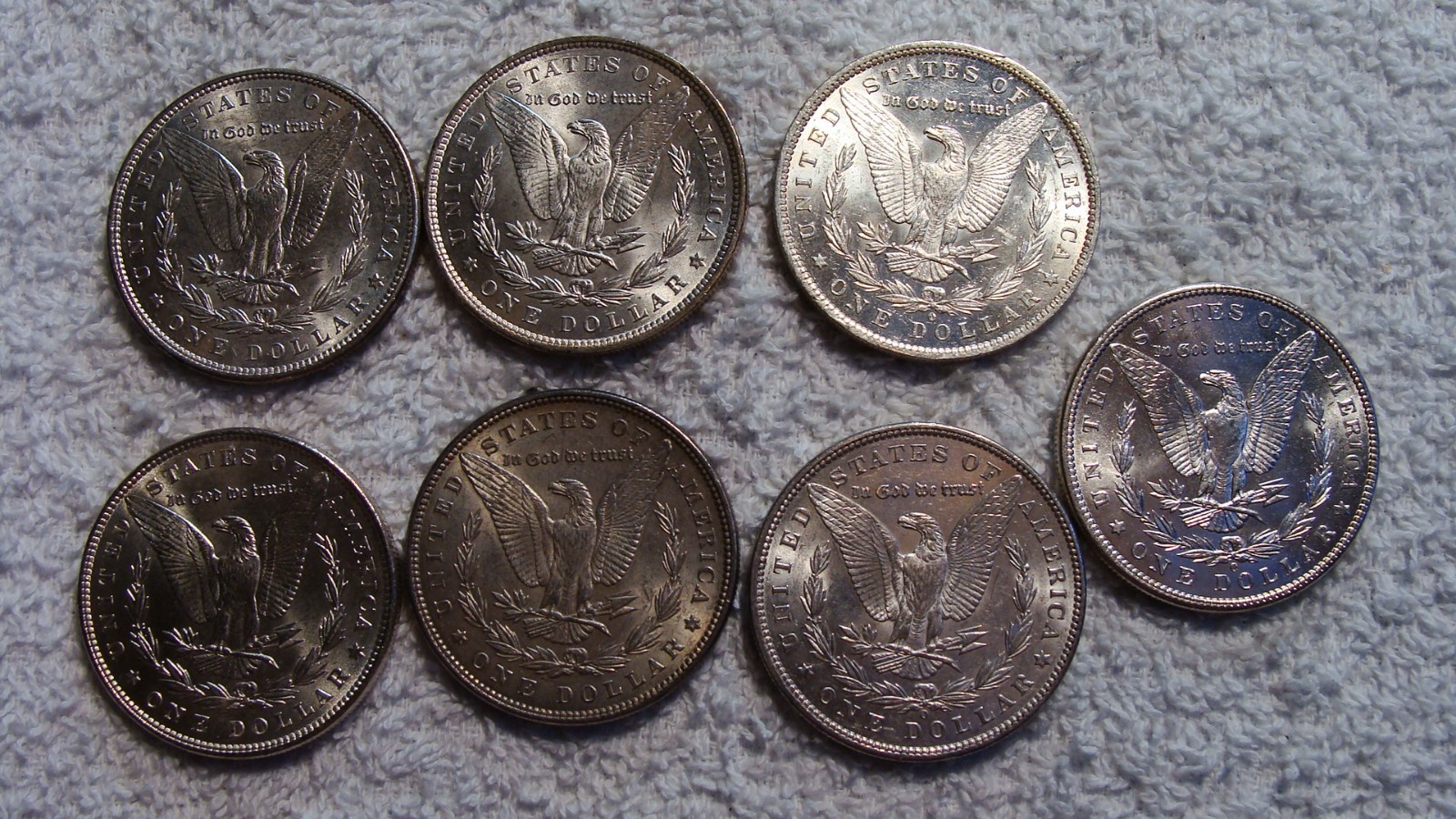 Lot of (7) AU Pre 1921 Morgan Silver $ | eBay