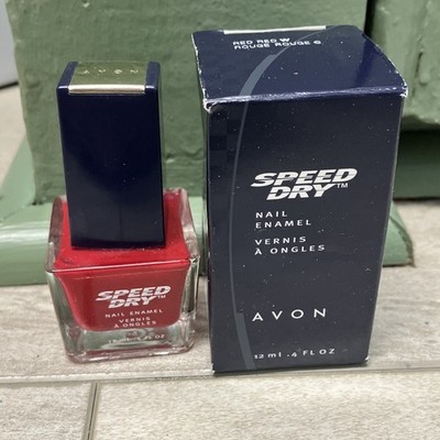 Avon SPEED DRY Nail Enamel Red Red W Rouge 2000 Nos Rare | eBay
