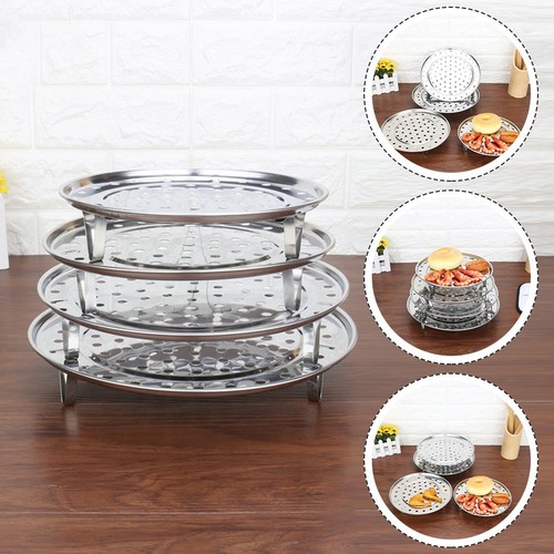High Quality Steaming Rack Plate Steam Cooking Round Type Silver ...