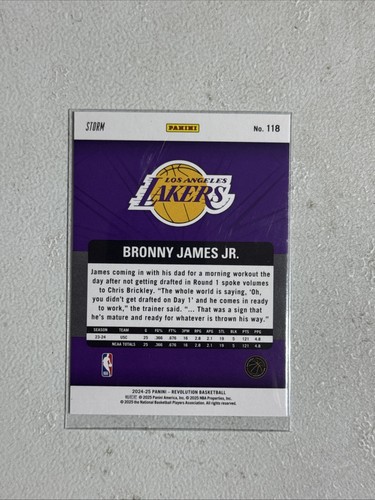 ⚡ 2024-25 Panini Revolution Storm - Bronny James Jr. RC! Ex/Mt! Free ...