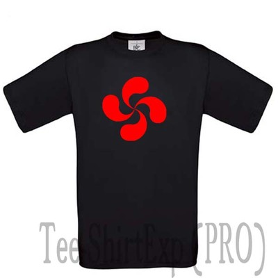 Tee Shirt CROIX BASQUE LAUBURU T SHIRT basque Euskal Herria euskadi du ...