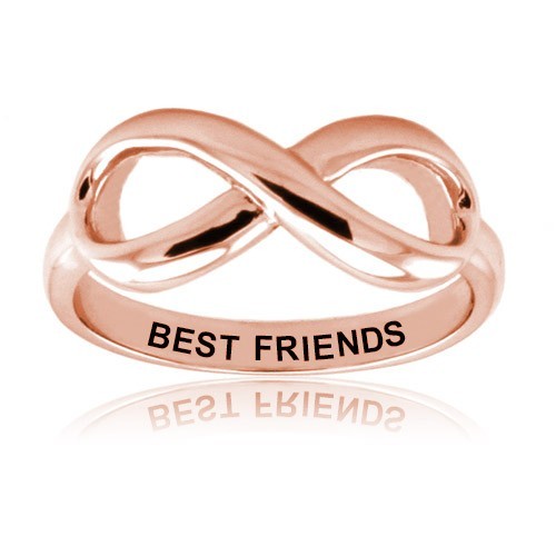 Sterling Silver 925 Rose Gold Plated Best Friends Infinity Friendship ...