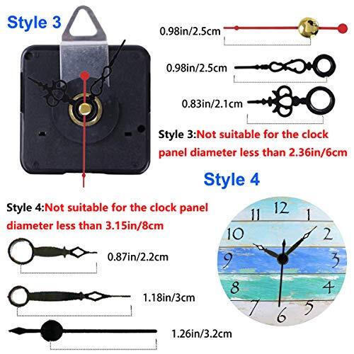 2 Pack Non Ticking Wall Miniature Clock Movements Mechanism with 5 ...