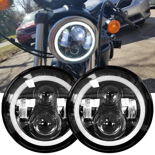 2X Brightest 5.75" inch LED Projector Headlight for Yamaha XVS650 ...