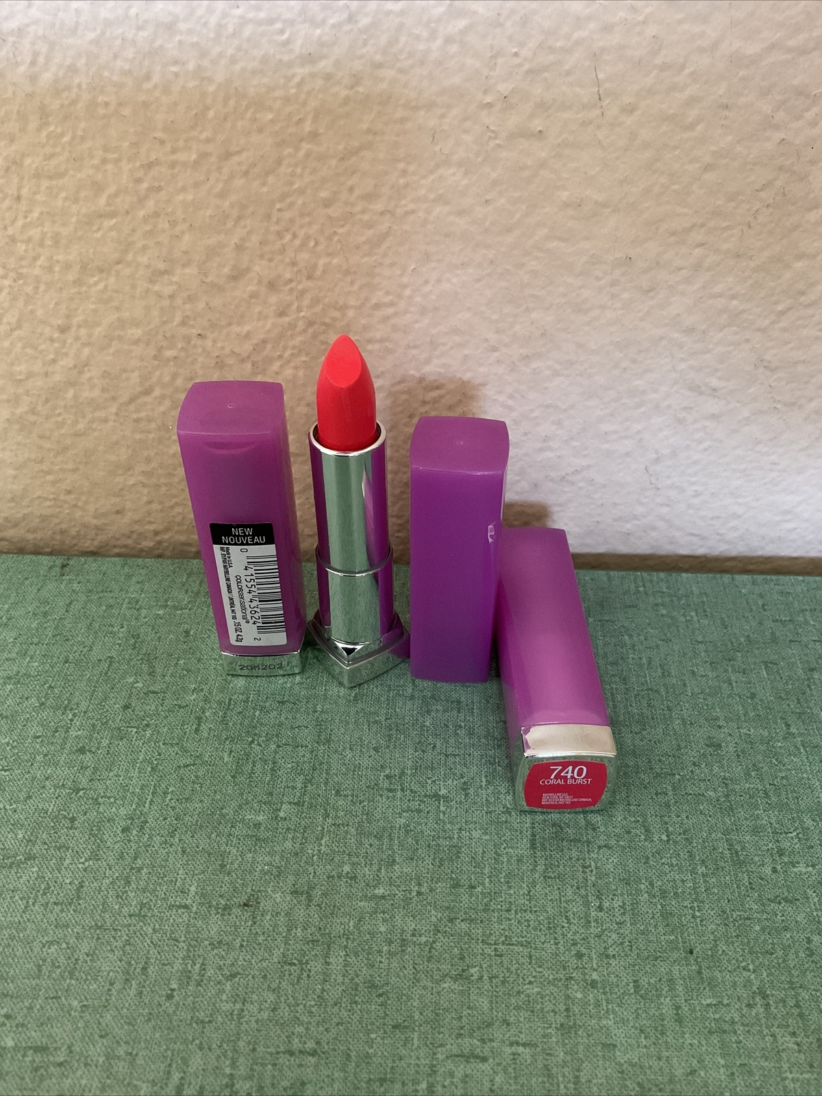 3x Maybelline ColorSensational #740 Coral Burst Lipstick As Is | eBay