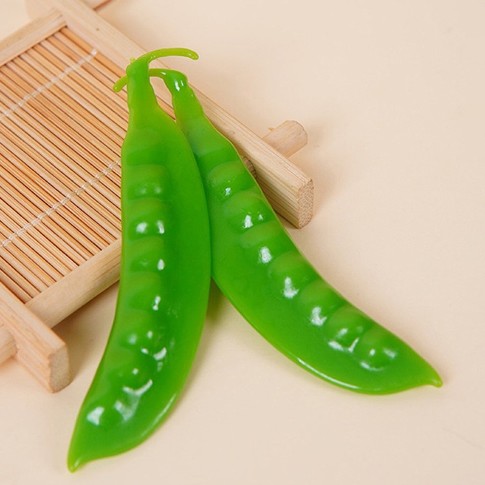 10 Pcs Artificial Bean Pod Decoration Snow Pea Decorative Vegetable ...