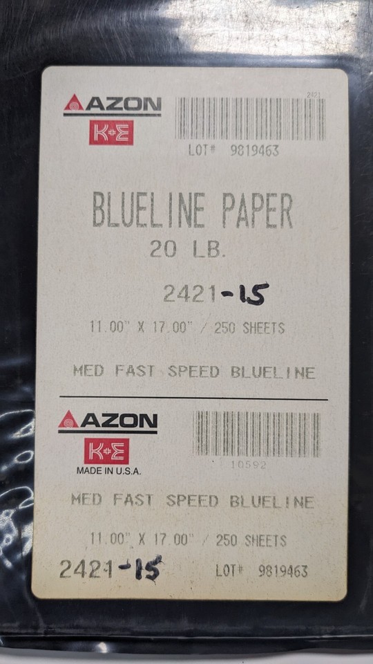 ALV 2421-15 PAPER DIAZO 11X17 BL /250 | eBay
