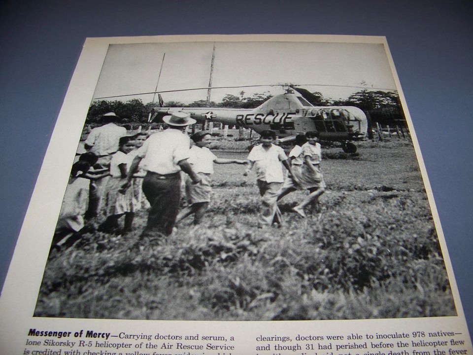 VINTAGE..1952 SIKORSKY R-5 HELICOPTER..ORIGINAL SALES AD...RARE! (412M ...