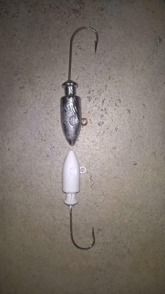 10 Pack SPIRE POINT JIGS 8oz 12oz Bullet Jig Heads Painted or Unpainted ...