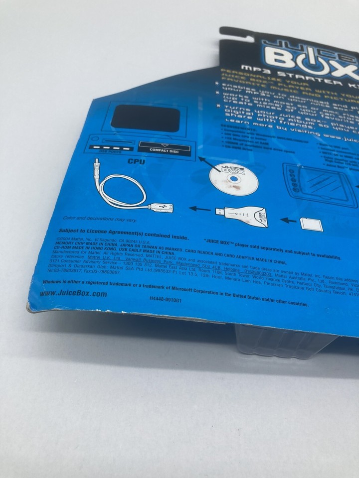 2004 Mattel Juice Box MP3 Starter Kit New in Packaging - Make Your Own ...