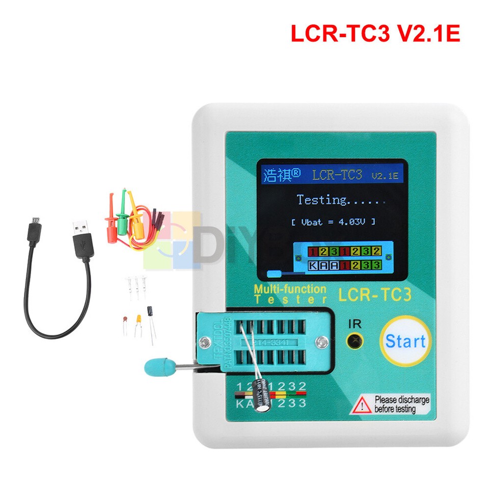 Upgraded High-precision Transistor Tester Diode LCR-TC3 V2.1E with ...