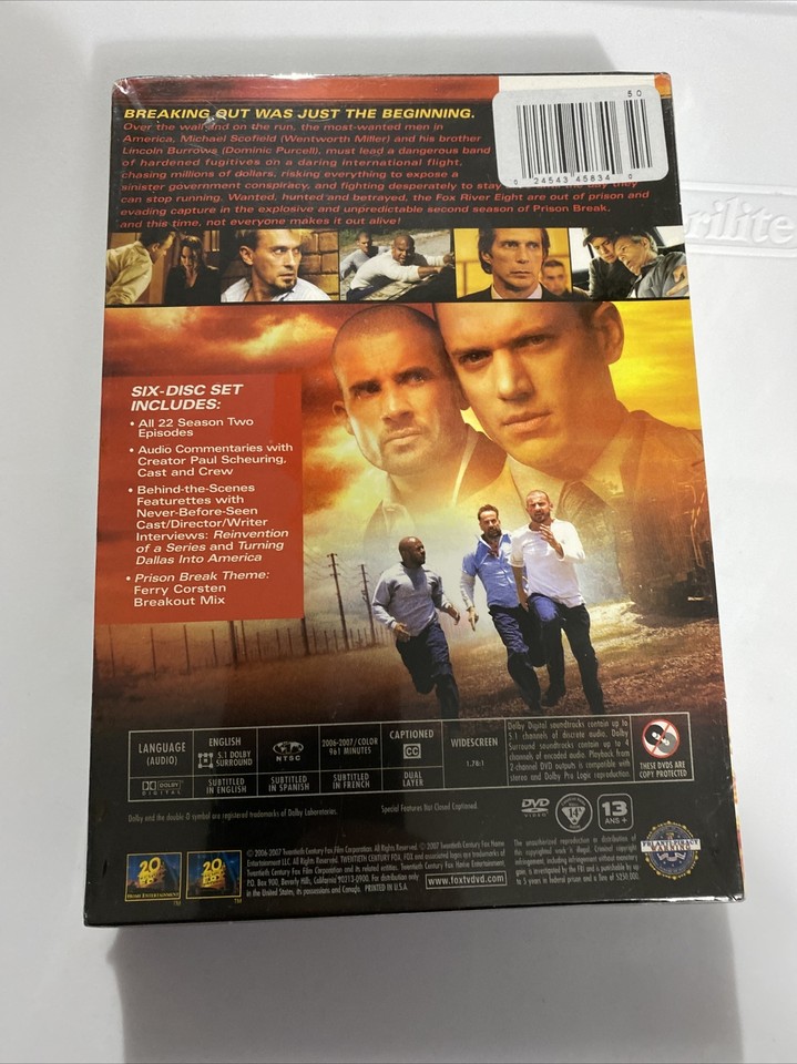 Prison Break - Season 2 (DVD, 2007, 6-Disc Set) Brand New! Sealed! 24543458340| eBay