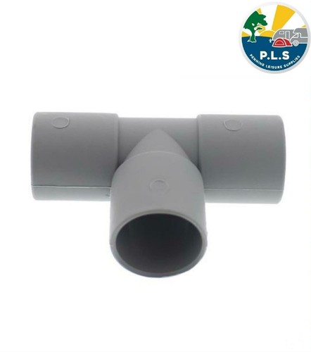28mm Push Fit T Waste Pipe Connector Caravan Motorhome Camper Boat ...