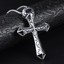 Mens Vintage Cross Pendant Religious Necklace Punk Jewelry Silver Box ...