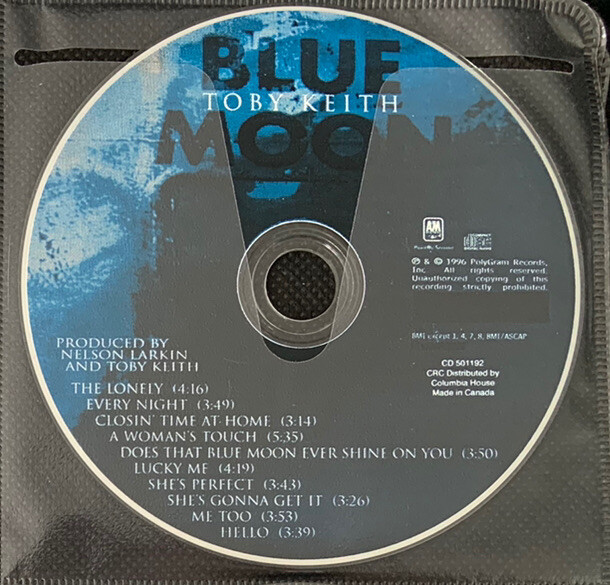Toby Keith - Blue Moon (CD, 1996) *DISC ONLY* | eBay