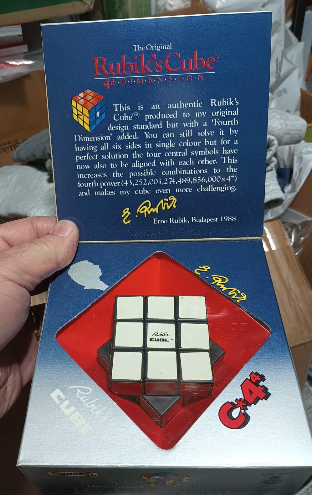The Original Rubik’s Cube 4th Dimension Golden 1989 With Box Model MA ...