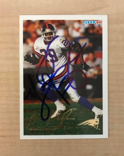 MYRON GUYTON NEW ENGLAND PATRIOTS SIGNED AUTOGRAPHED 1994 FLEER CARD ...