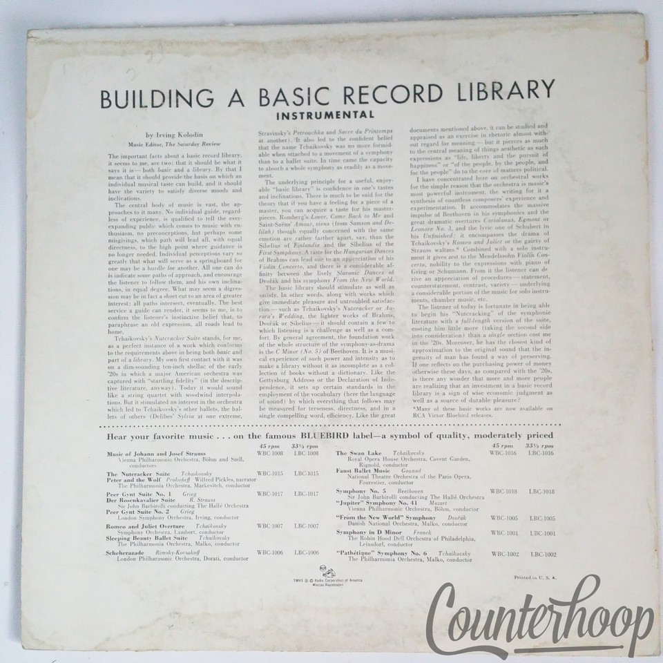 Jan Smeterlin Plays Brahms VG RCA Victor – LBC-1076 Bluebird Classics ...