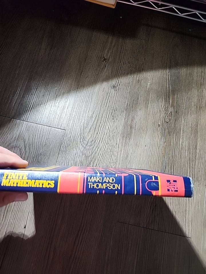 Finite Mathematics by Maynard Thompson and Daniel P. Maki (Hardcover ...