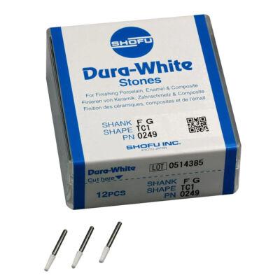 *12-Pieces* Shofu Dura-White Stones Shape TC1 Friction Grip F G Shank ...