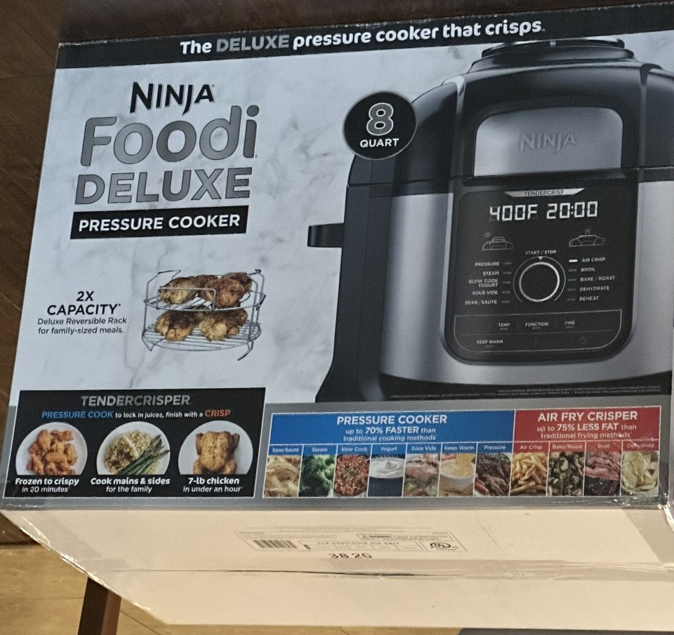 Ninja Foodi Deluxe Cooker Pressure Cooker Model FD402 SEALED BRAND NEW ...
