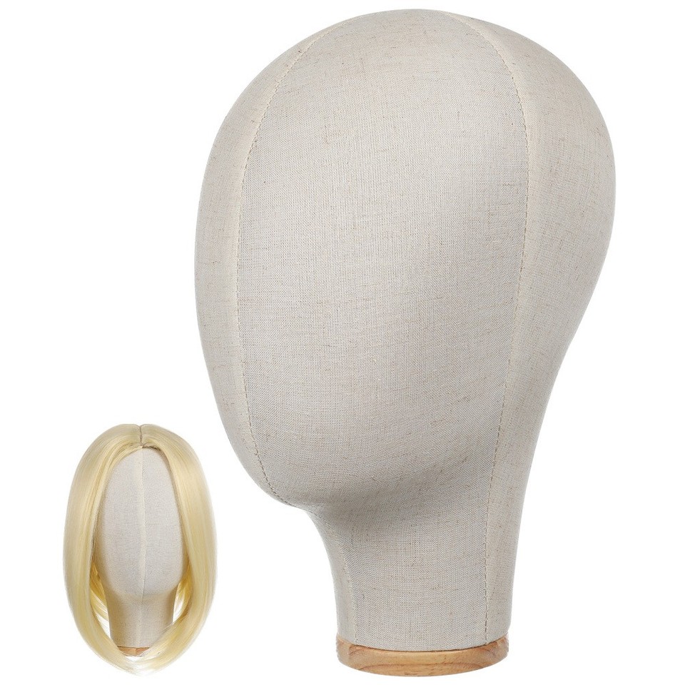Linen Block Head Mannequin Head for Hair Extension Lace Wigs Making Hat ...